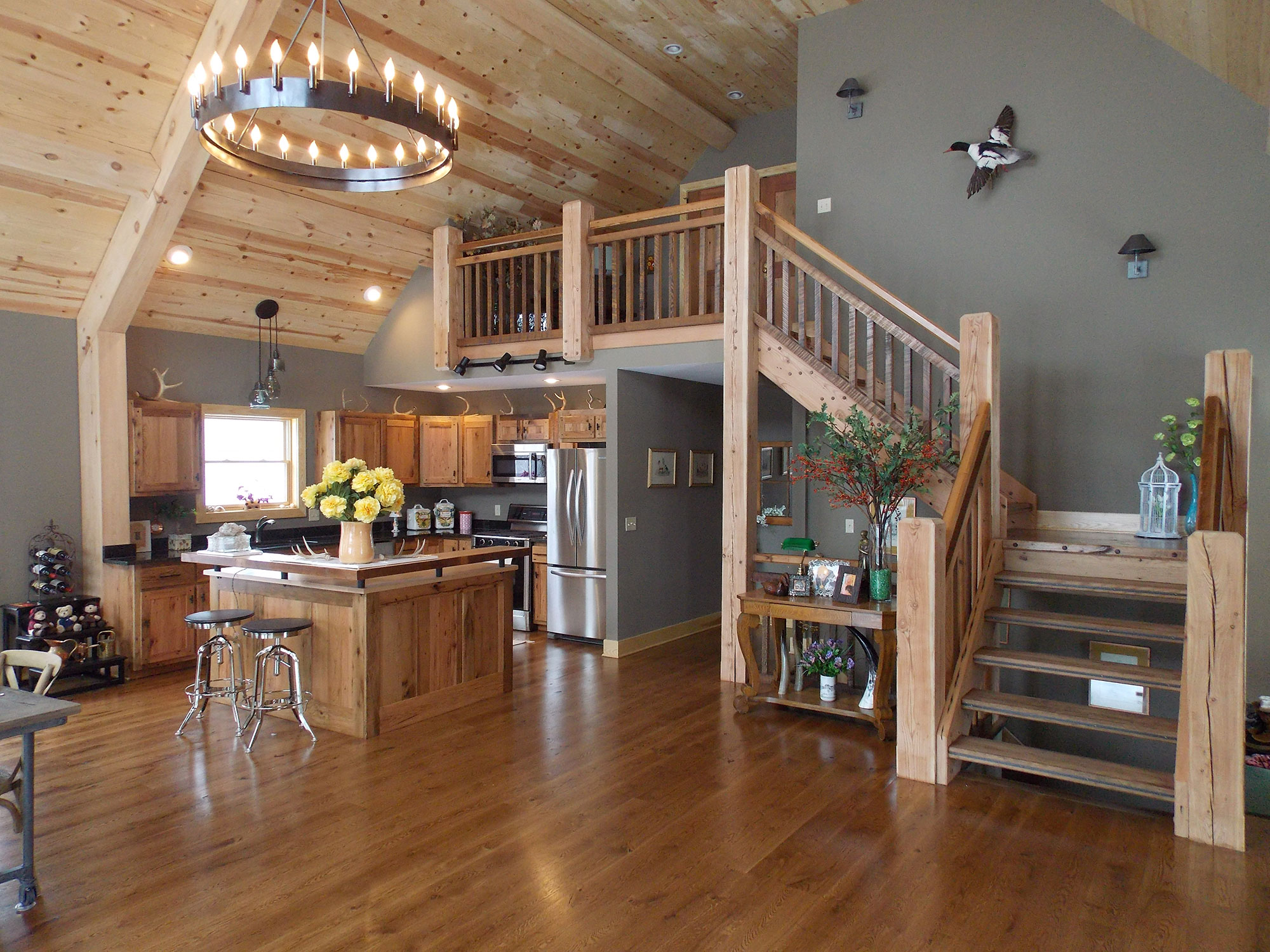 Open Concept Living Space Lofty Mountain Homes